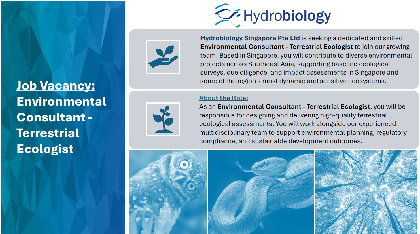 Join our Hydrobiology Singapore Team! - Hydrobiology